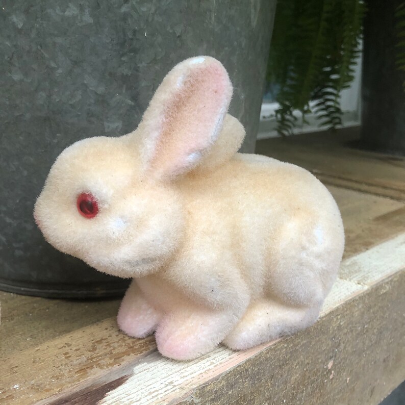 These Little Vintage Flocked Bunny Banks Are Ready for Your - Etsy