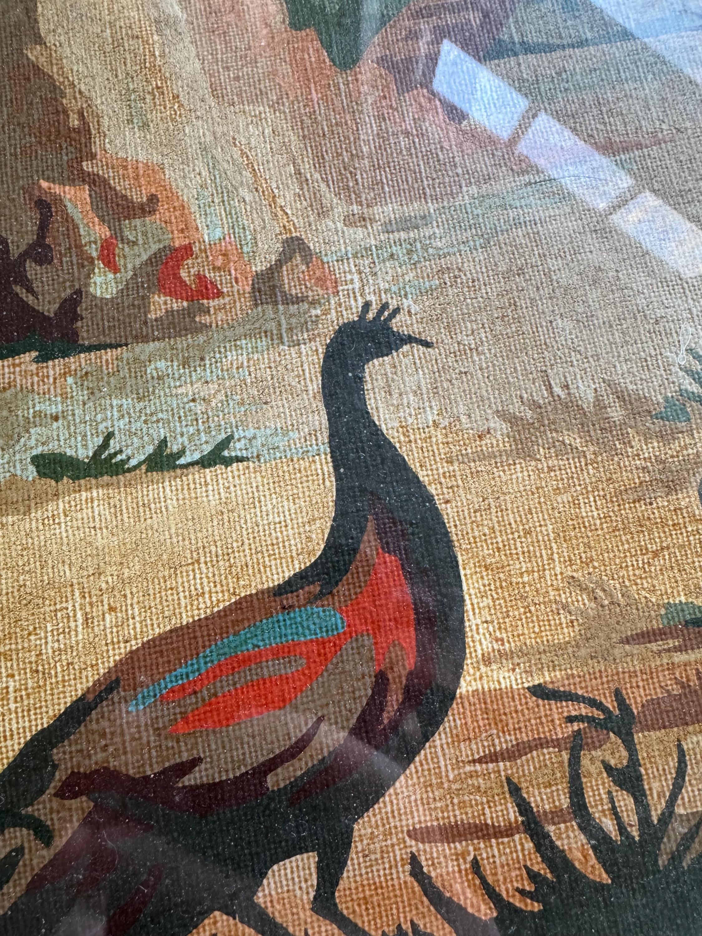 The Peacocks Have Come to Show off Vintage 1950s Framed Paint by Number ...