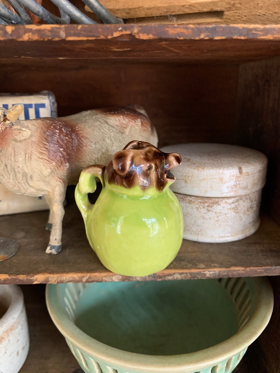 Her Little Miniature Pottery Pig Pitcher is Sweet - Etsy