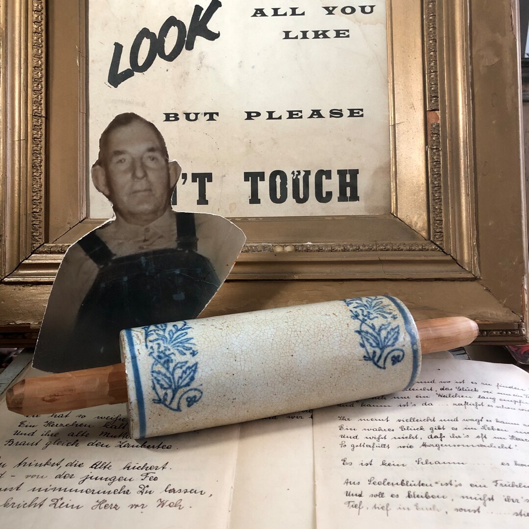 Guessing Papa Gave Her Old Salt Glazed Pottery Rolling Pin Some New ...