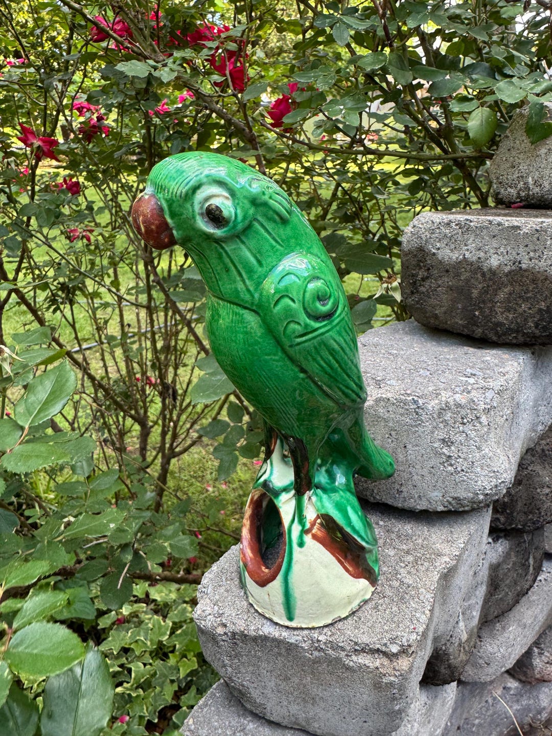 Antique Chinese Glazed Bird Statue He’s Been Around A Very Long Time - Etsy