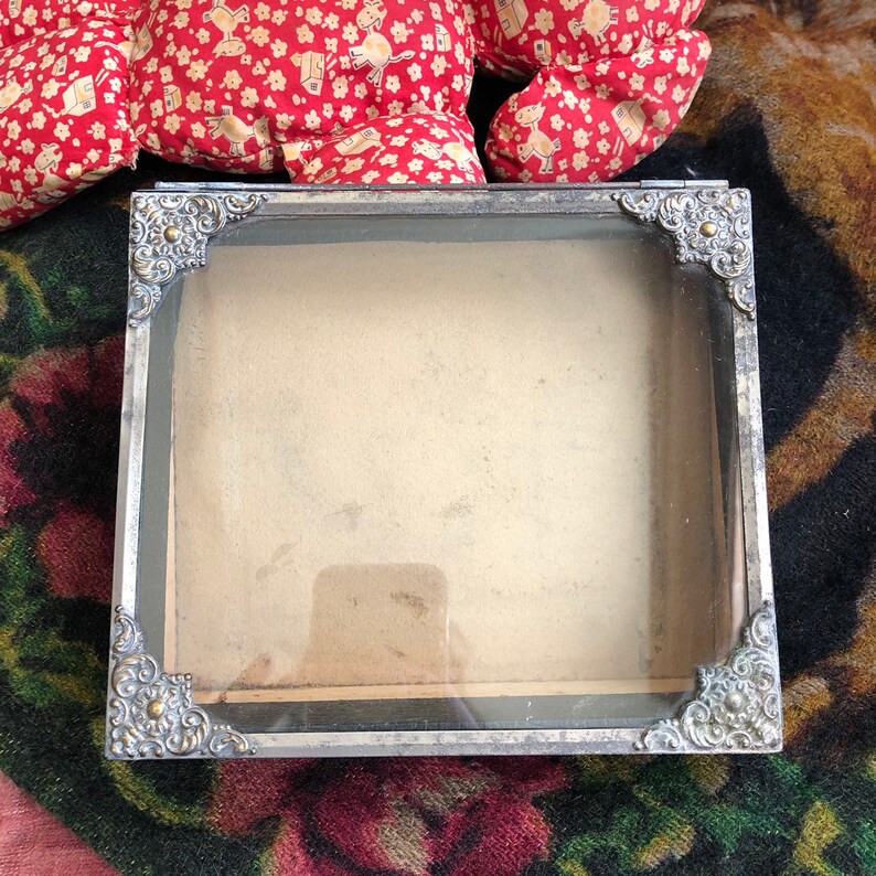 What Would You Display Antique Sloped Tin Glass Front Box | Etsy