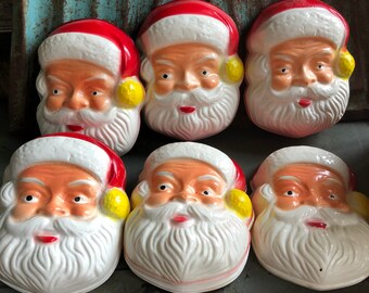 Plastic Santa Face - Etsy