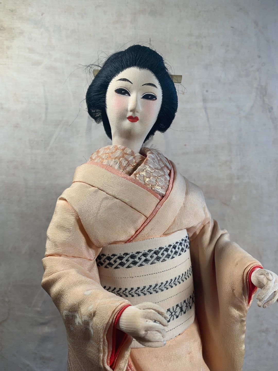 A Vintage Cloth Geisha Doll All Decked Out - Etsy
