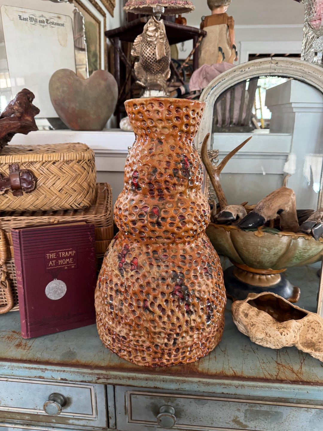 This My Friends is A Pitted Pottery Piece Vintage Mcm Art - Etsy