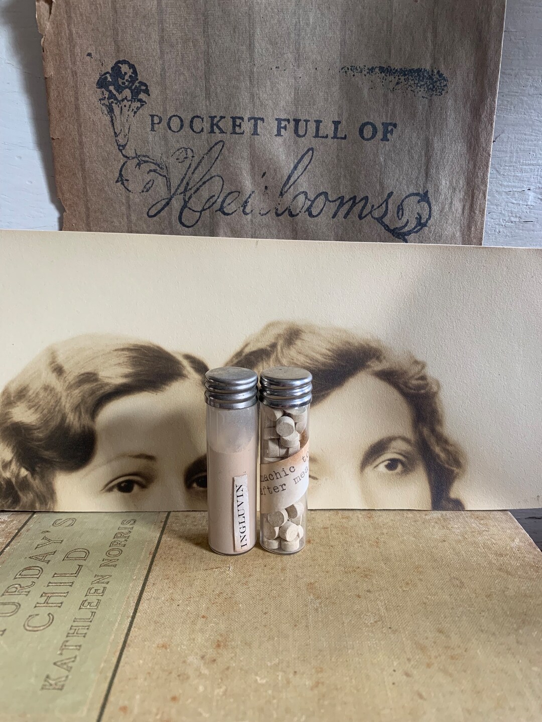 Straight From the Doc’s Bag Antique Glass Medicine Vials With Pills - Etsy