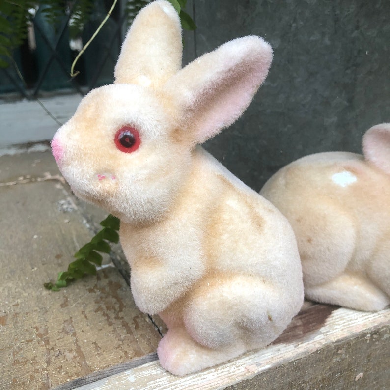 These Little Vintage Flocked Bunny Banks Are Ready for Your - Etsy