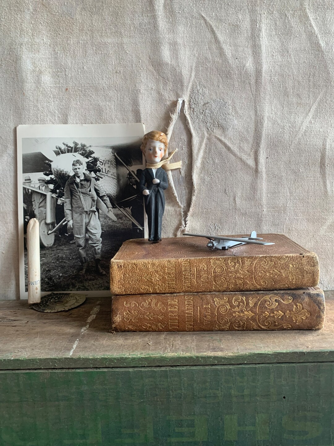 Not One but Three Spaniards Antique Small Worn Leather Books Vol 1 & 2 ...