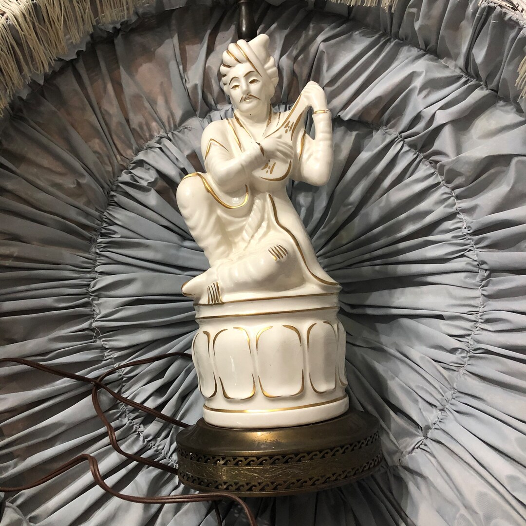 Hell Play Quietly Im Sure Vintage MCM Ceramic White & Gold Gentleman ...