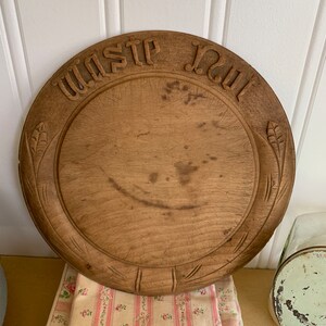 Its Really That Simple Waste Not Antique English Carved Wood Bread ...