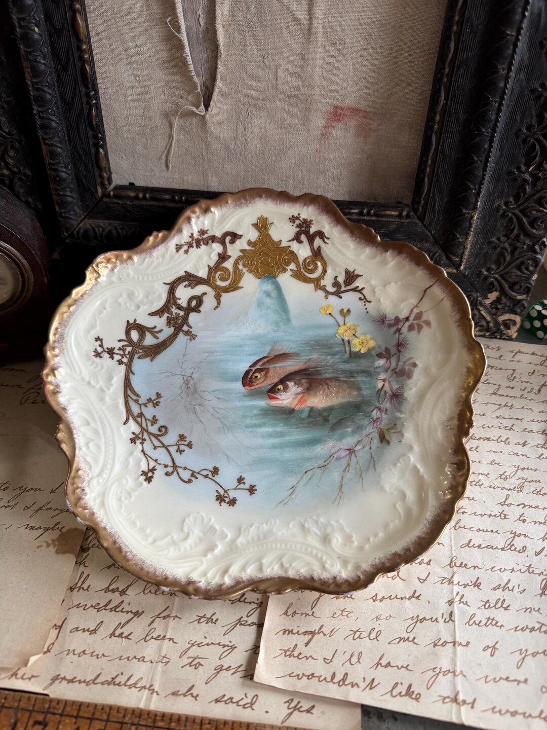 This Fantastic Antique French Limoges Fish Plate is Ready to Hoin Your ...