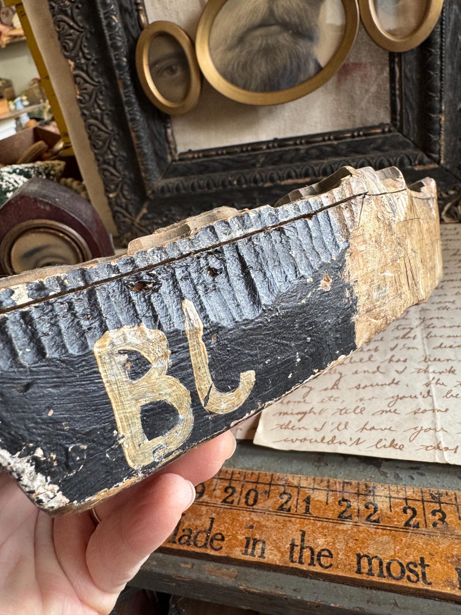 An Old Block of Wood Never Looked so Rad Antique Numbered Wall Paper ...