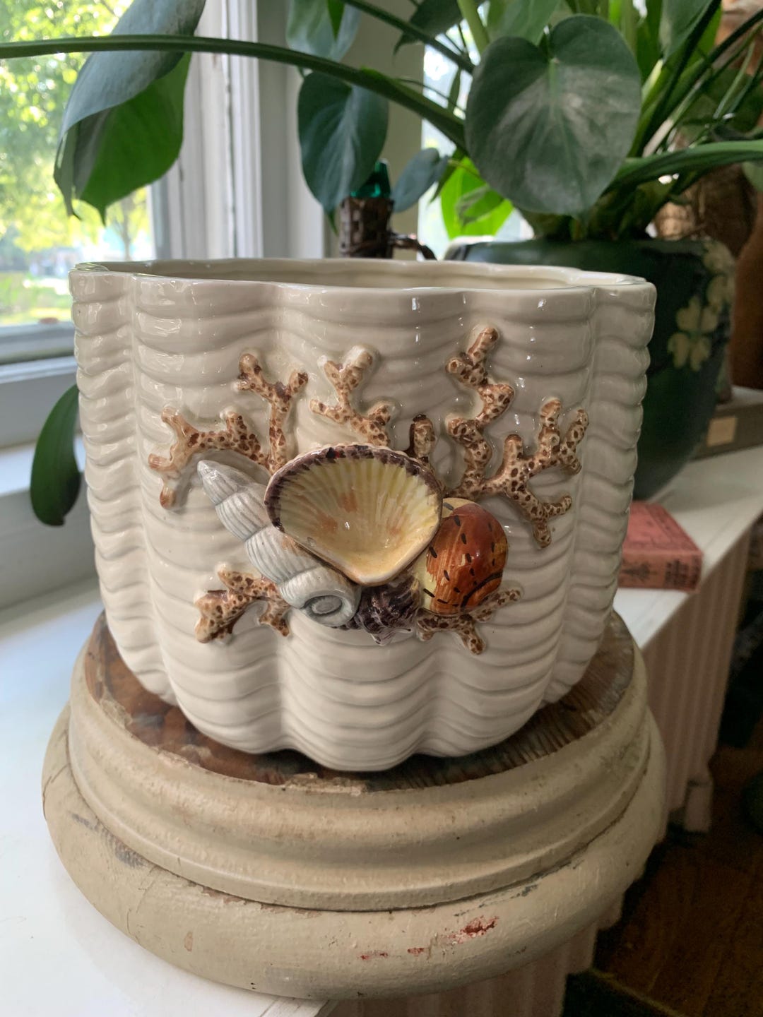 The Large Vintage Fritz & Floyd Sea Shell Ceramic Planter It’s A Rare ...
