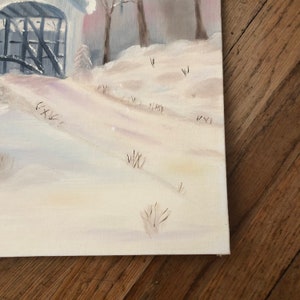 The Perfect Winter Scene for Your Christmas Vignette Vintage Oil on ...