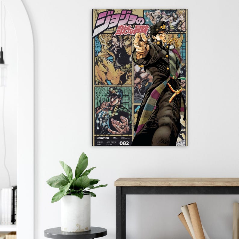 Jojo's Bizarre Adventure Manga Poster, Japanese Art JJBA Anime Jotaro ...