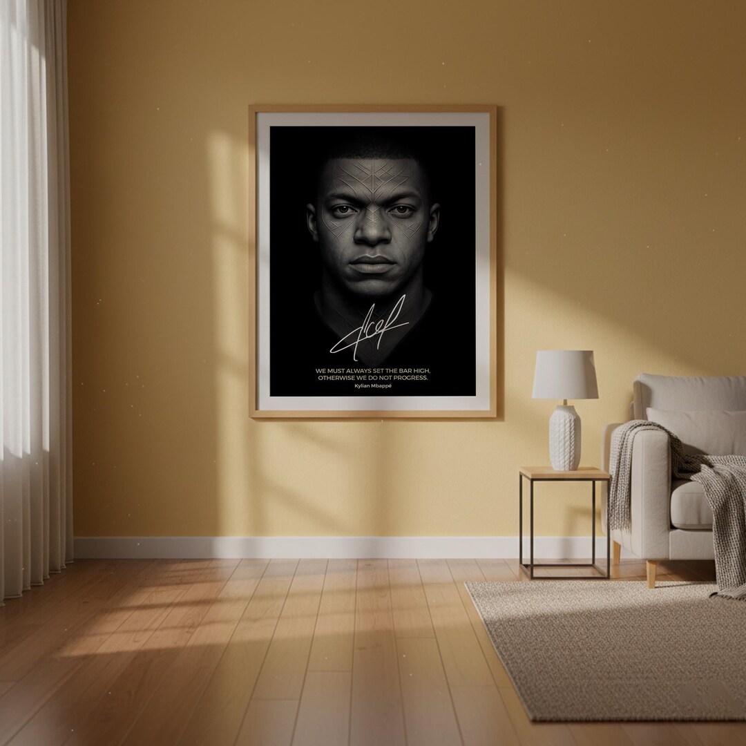 Kylian Mbappé Quote Wall Art: Famous Athlete Digital Print, Soccer ...