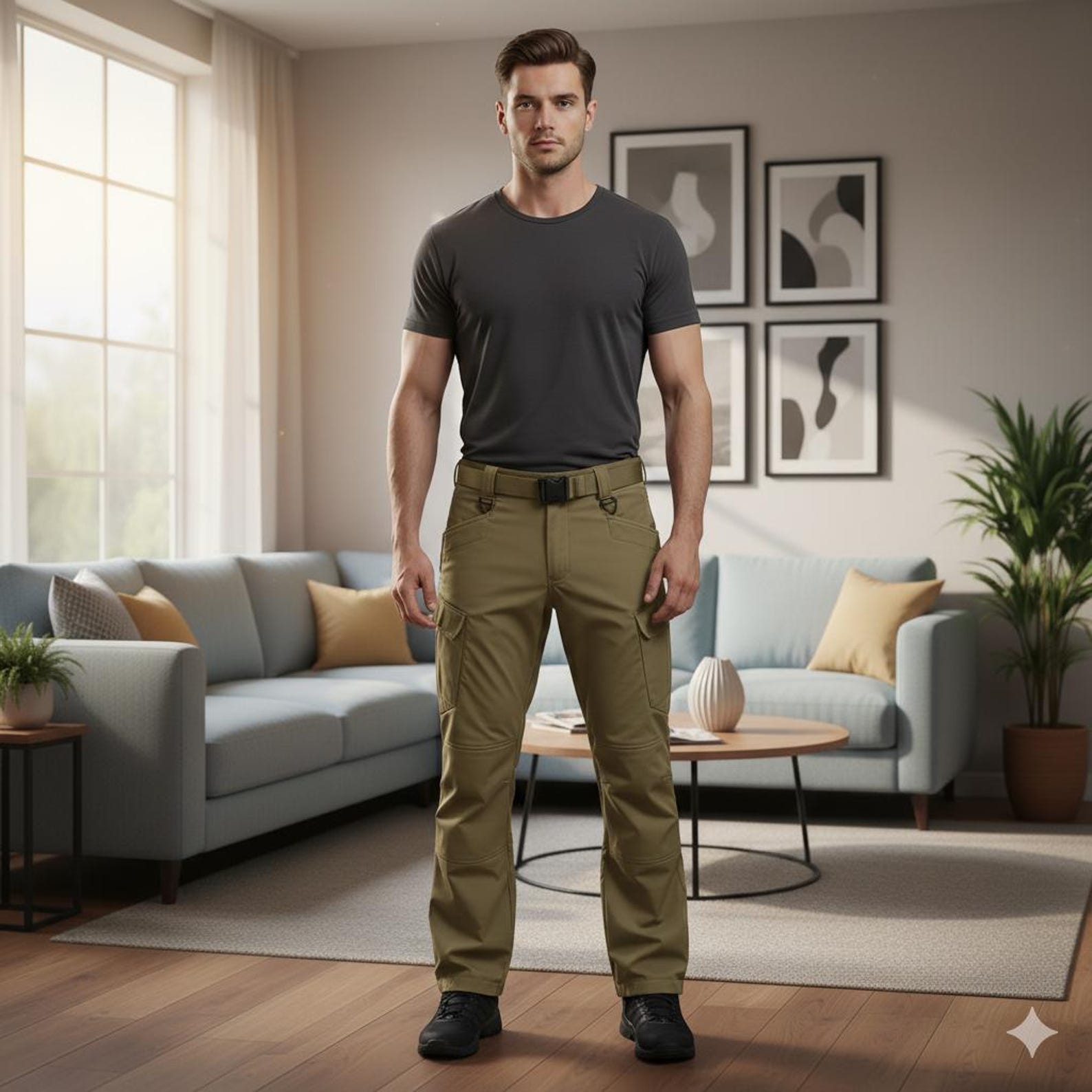Men's Utility Cargo Pants: Durable Polyester, Multi-pocket Tech Wear - Etsy