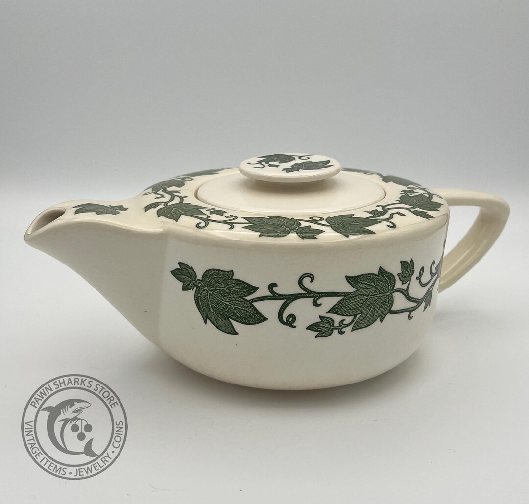 Royal China "english Ivy" Pattern Ceramic Teapot W/lid - Etsy
