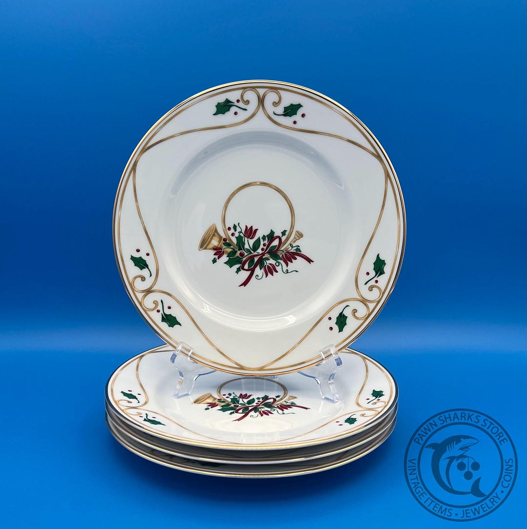 Princess House Set of Four Veranda Holiday Accent Salad or Dessert ...