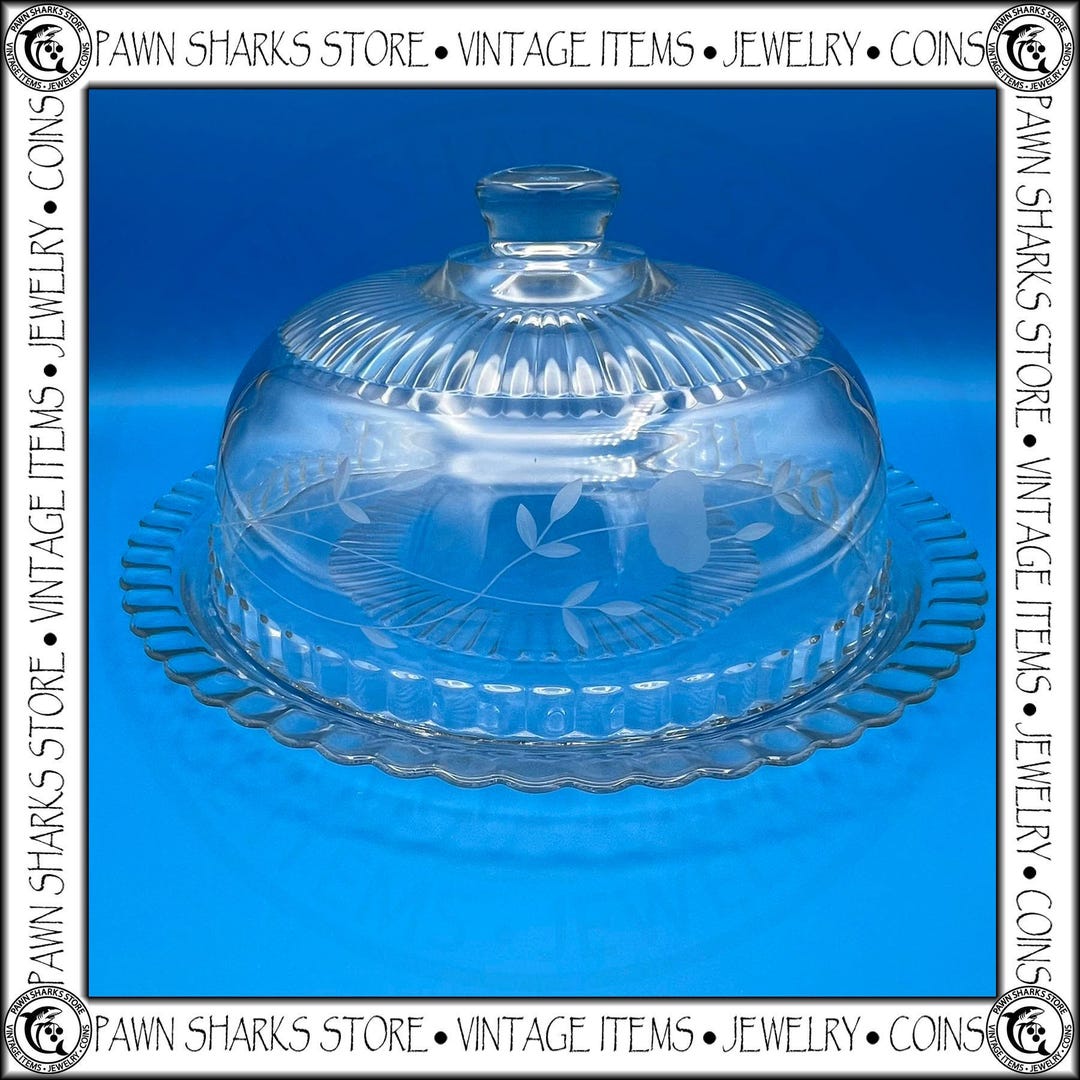Princess House Heritage Pattern Crystal Cake or Pastry Plate With a ...