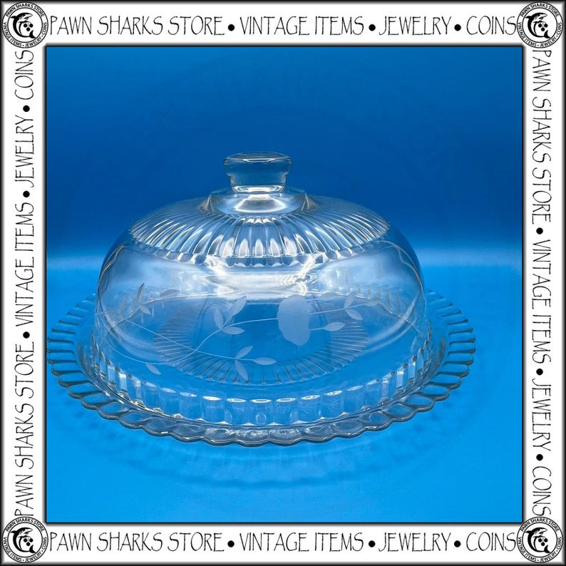 Princess House Heritage Pattern Crystal Cake or Pastry Plate With a ...