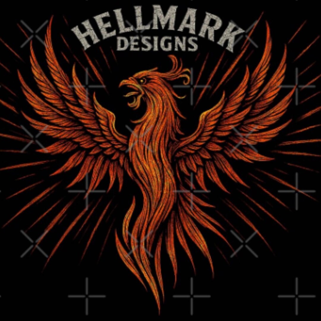 Hellmark Designs: Raging Phoenix Sticker - Fiery Rebirth Kiss-cut Vinyl ...