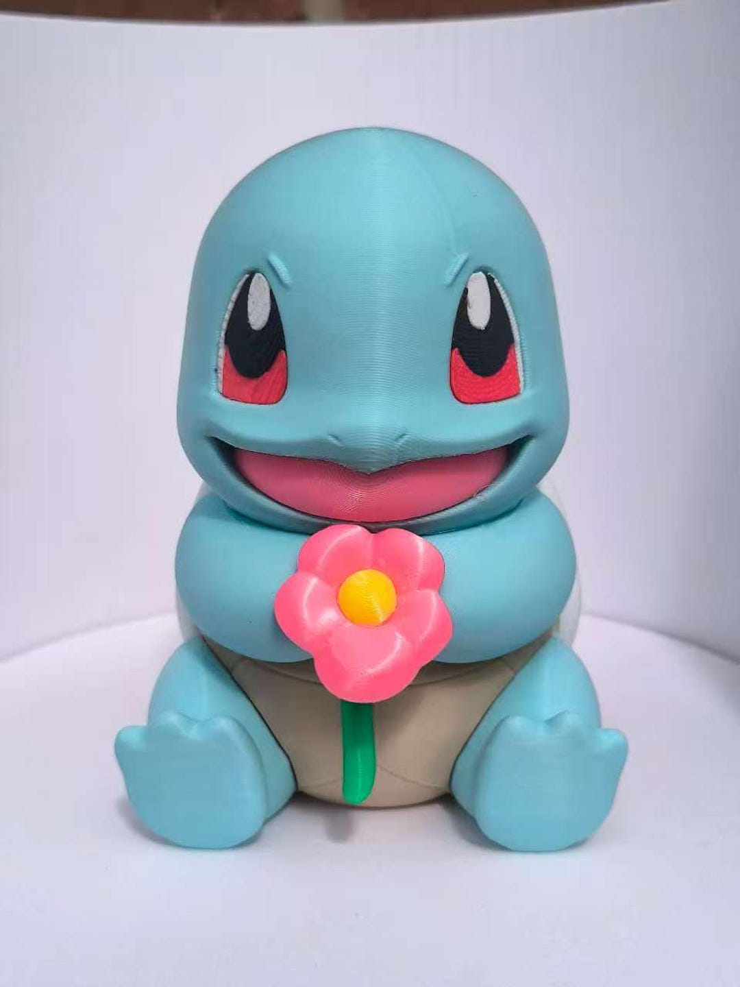 Pokemon Squirtle With Flower 3D Printed Figure – 15cm Handmade ...