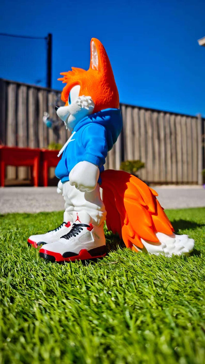 3D Printed Orange Fox Figurine: Urban Style Geek Decor - Etsy