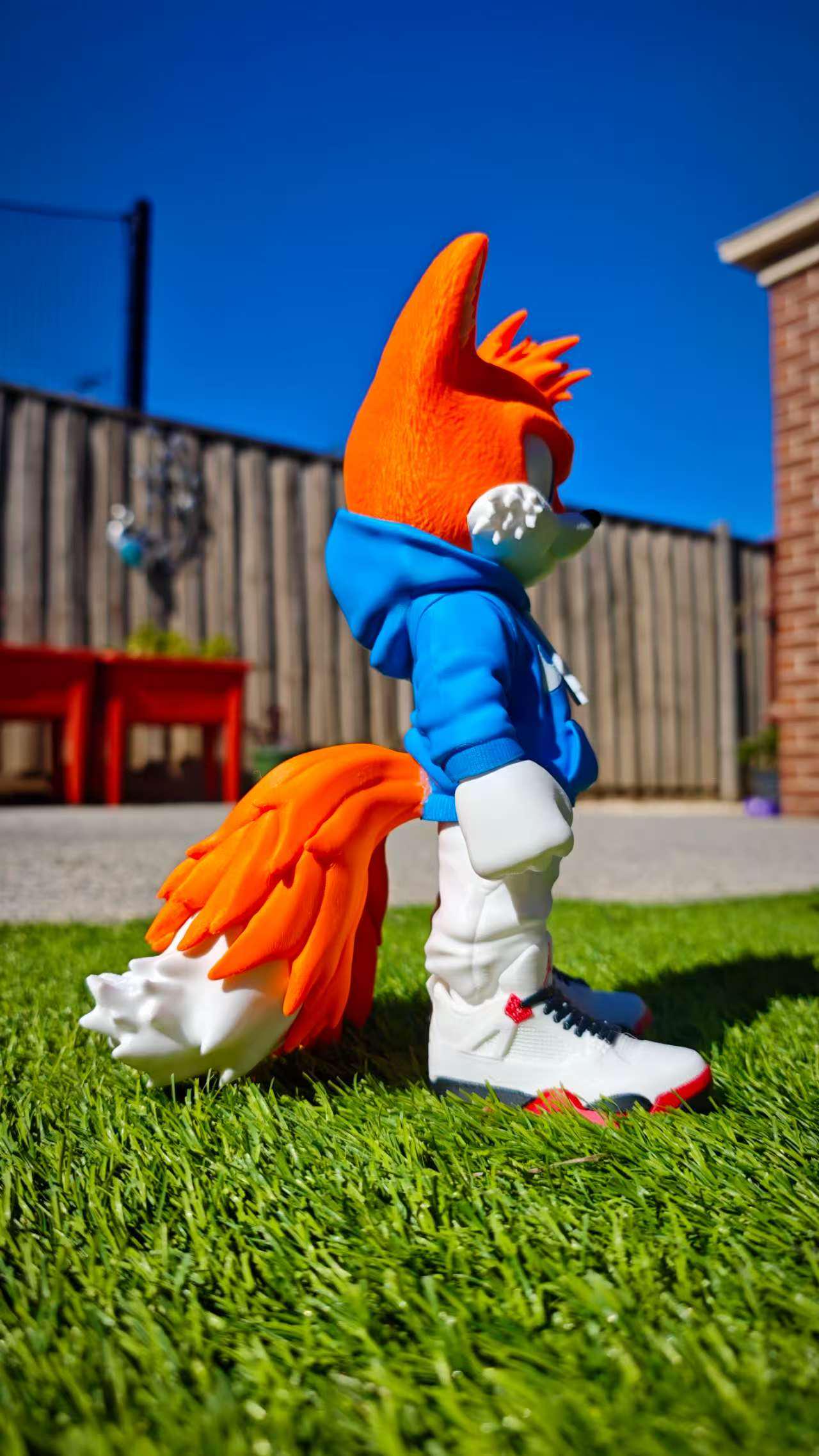 3D Printed Orange Fox Figurine: Urban Style Geek Decor - Etsy