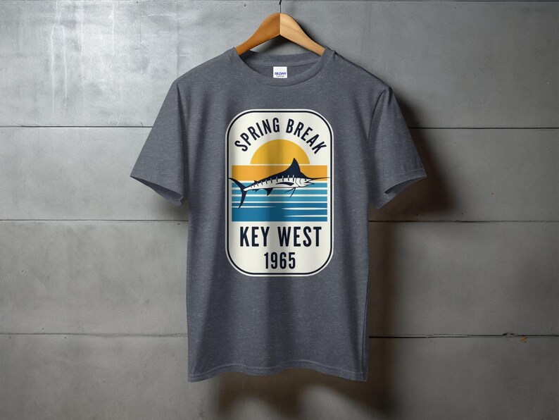 Key West Spring Break 1965 T Shirt: Vintage Florida Island Badge Tee - Etsy