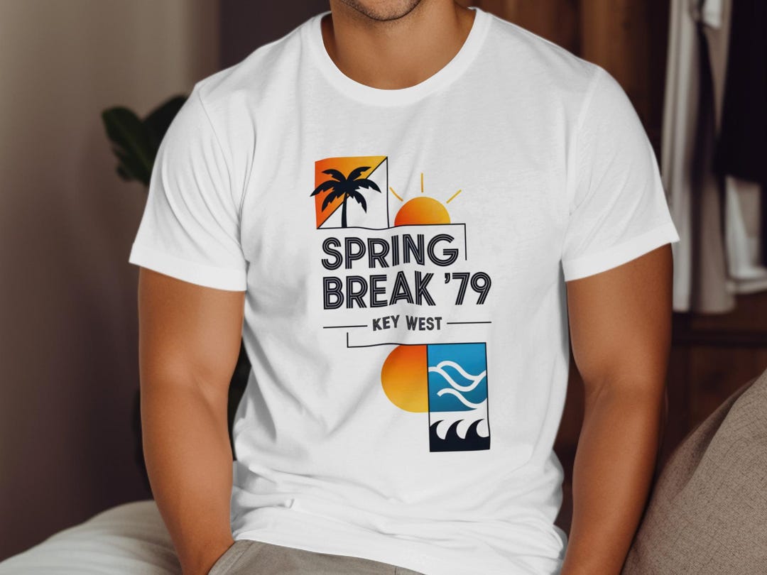 Key West Spring Break 1979 T Shirt: Vintage Florida Beach Badge Tee - Etsy