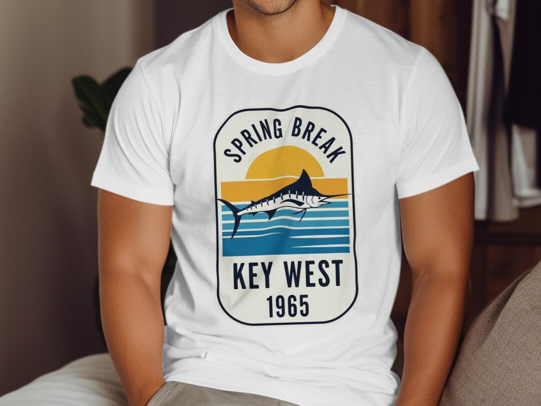 Key West Spring Break 1965 T Shirt: Vintage Florida Island Badge Tee - Etsy