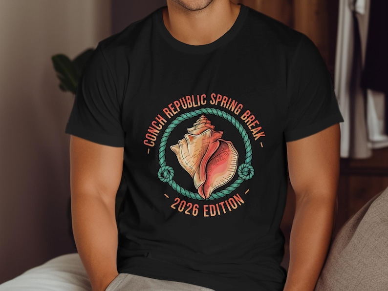 Conch Republic Spring Break Shirt: 2026 Key West Florida Retro Conch ...
