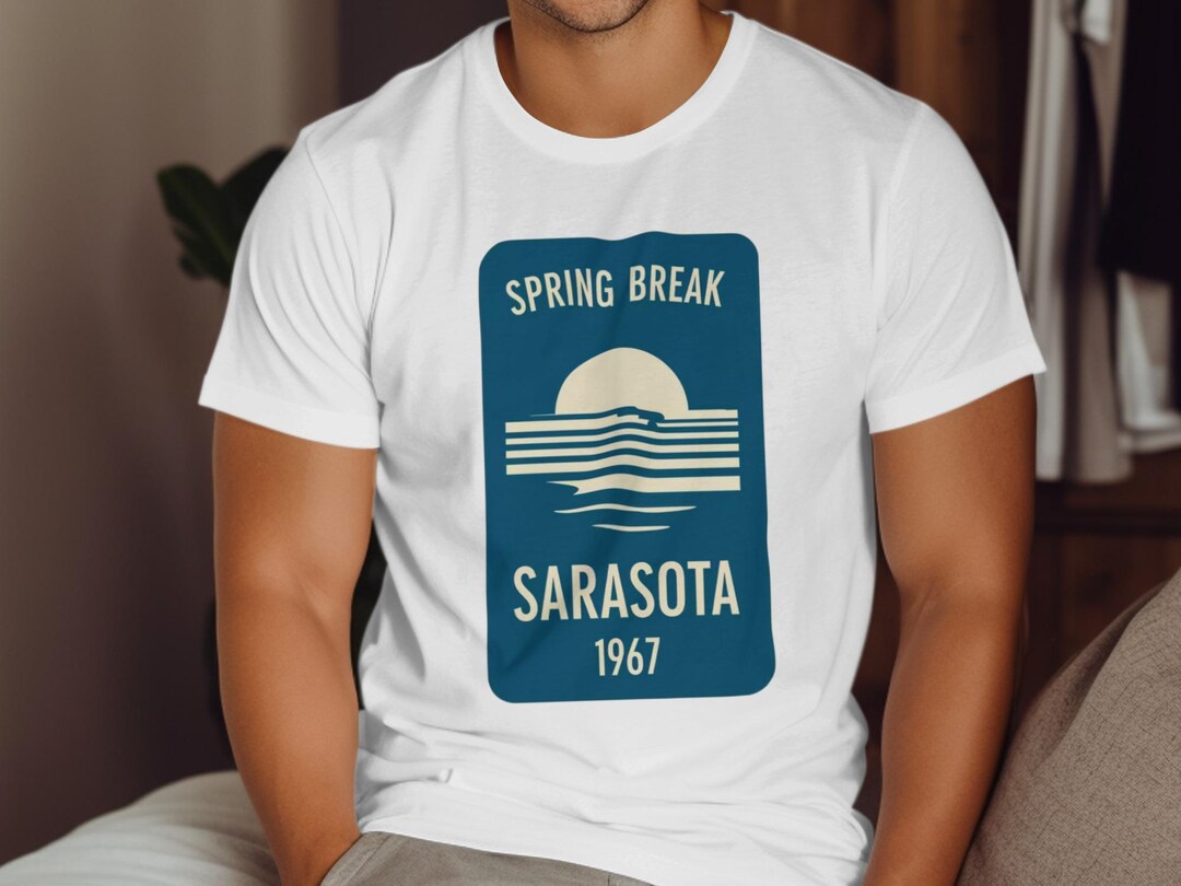 Sarasota Spring Break 1967 T Shirt: Vintage Florida Beach Badge Tee - Etsy