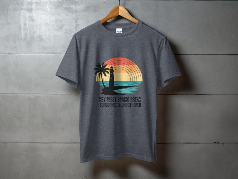 Sunburned and Unbothered Shirt: Key West Spring Break Retro Beach ...