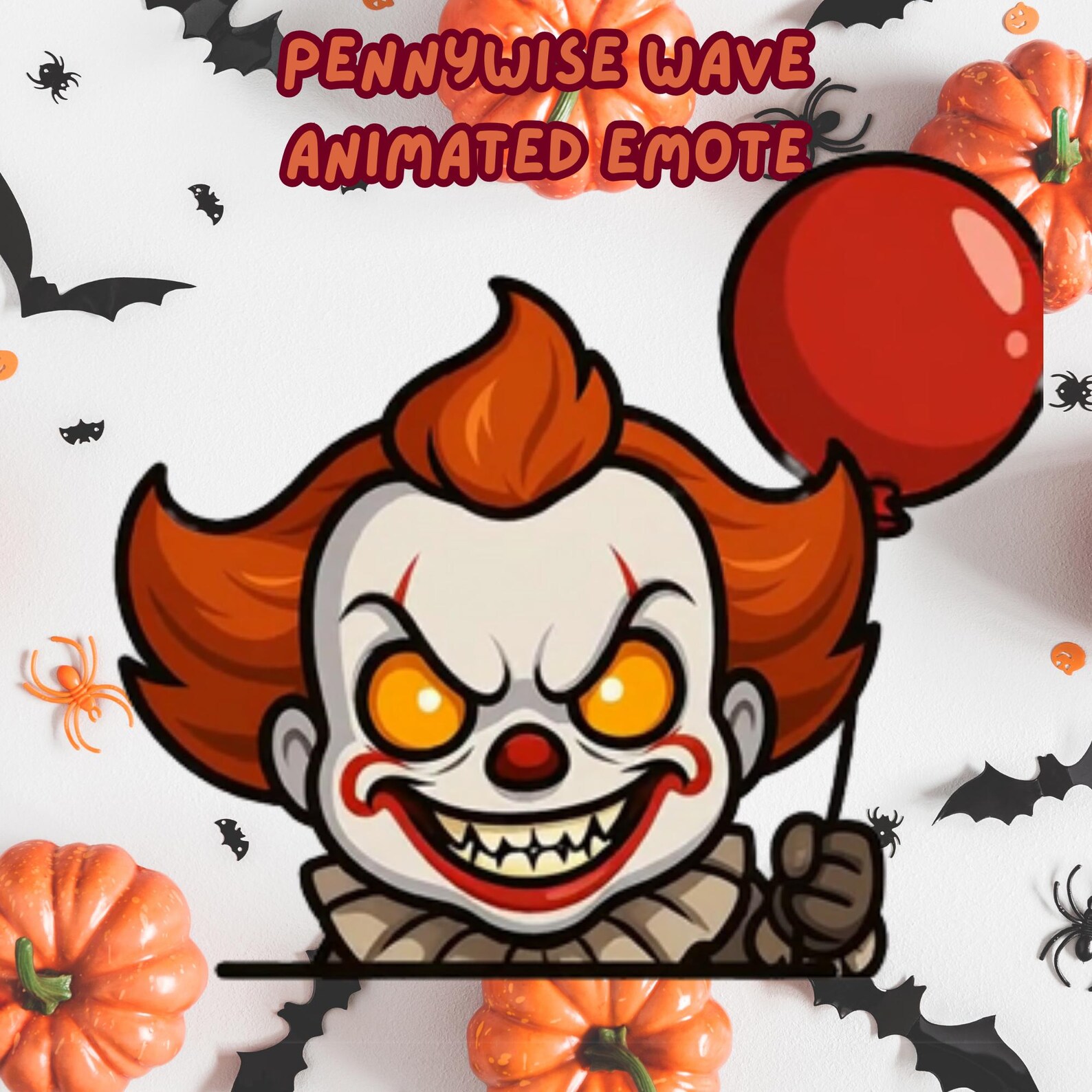 Pennywise Wave Animated Emote | Funny Horror Twitch Animated Emote ...