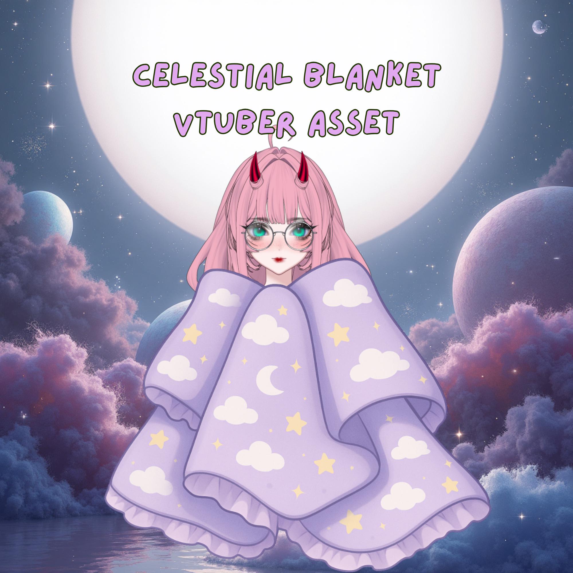 Dreamcore Blanket Vtuber Asset: Pastel Celestial Prop (PNG) - Etsy