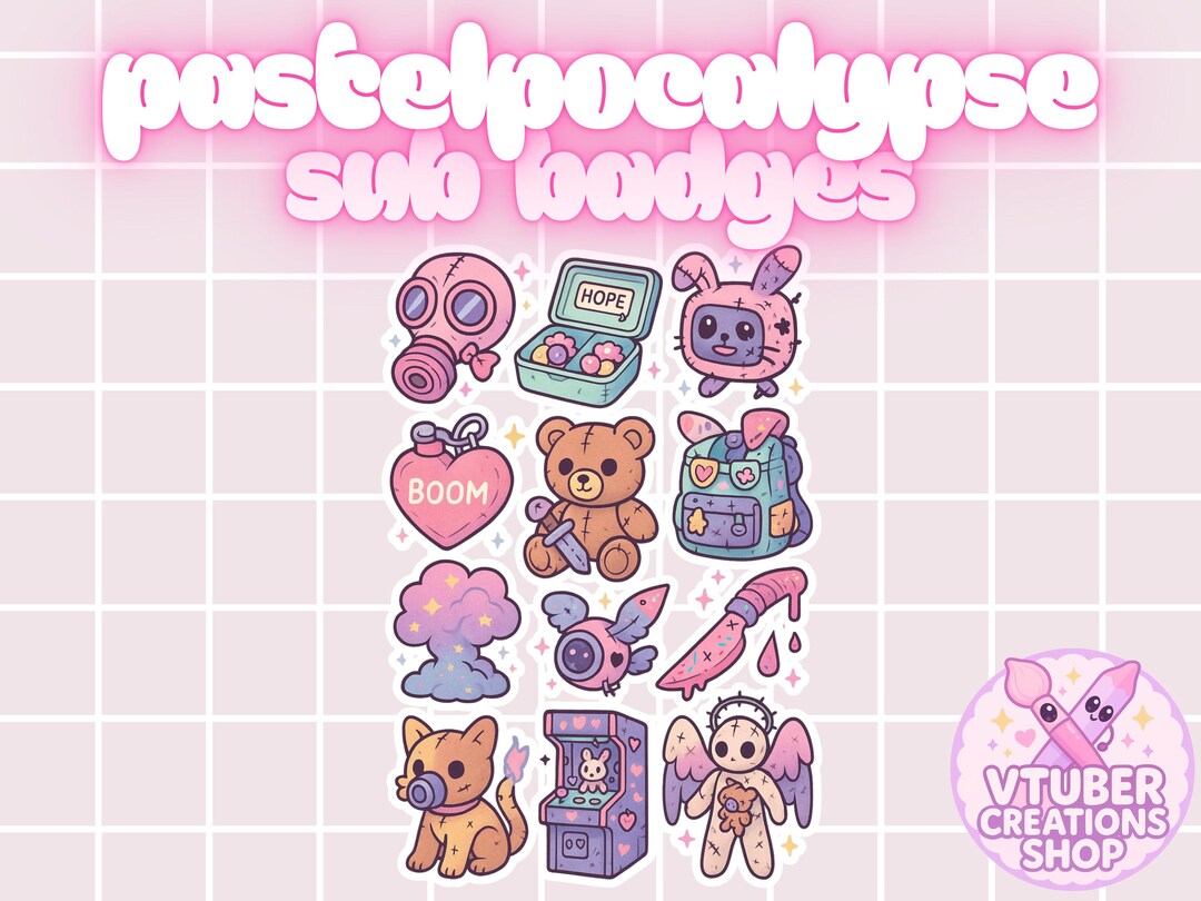 Free-ish Limited Pastelpocalypse Twitch Sub Badges | Cute Plush ...