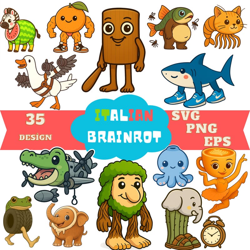 Italian Brain Rot Png - Etsy