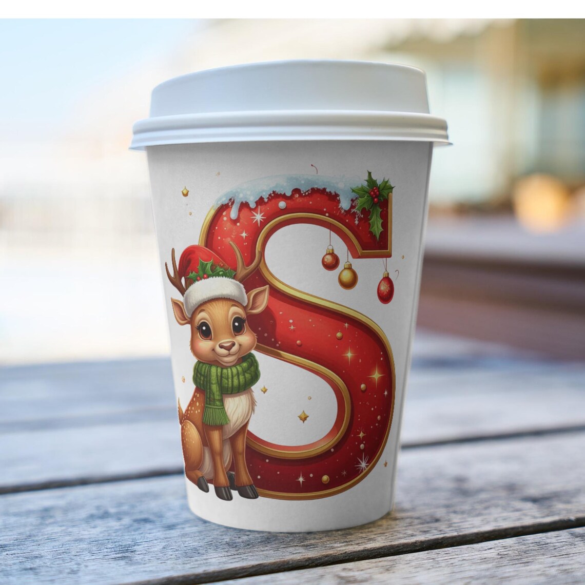 Christmas Reindeer Alphabet Letters, Holiday PNG Clipart (digital ...