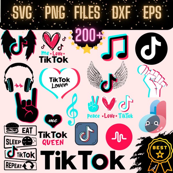 Tik Tok Svg - Etsy