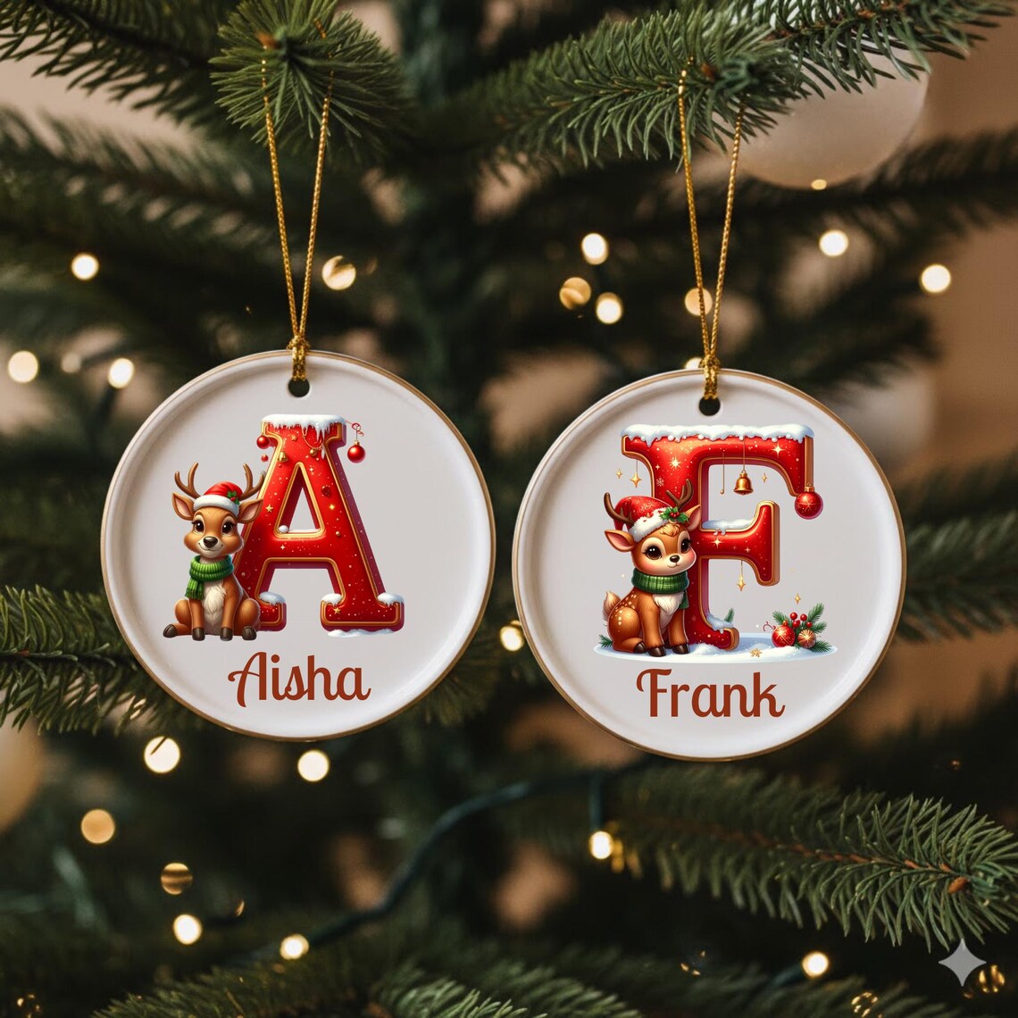 Christmas Reindeer Alphabet Letters, Holiday PNG Clipart (digital ...