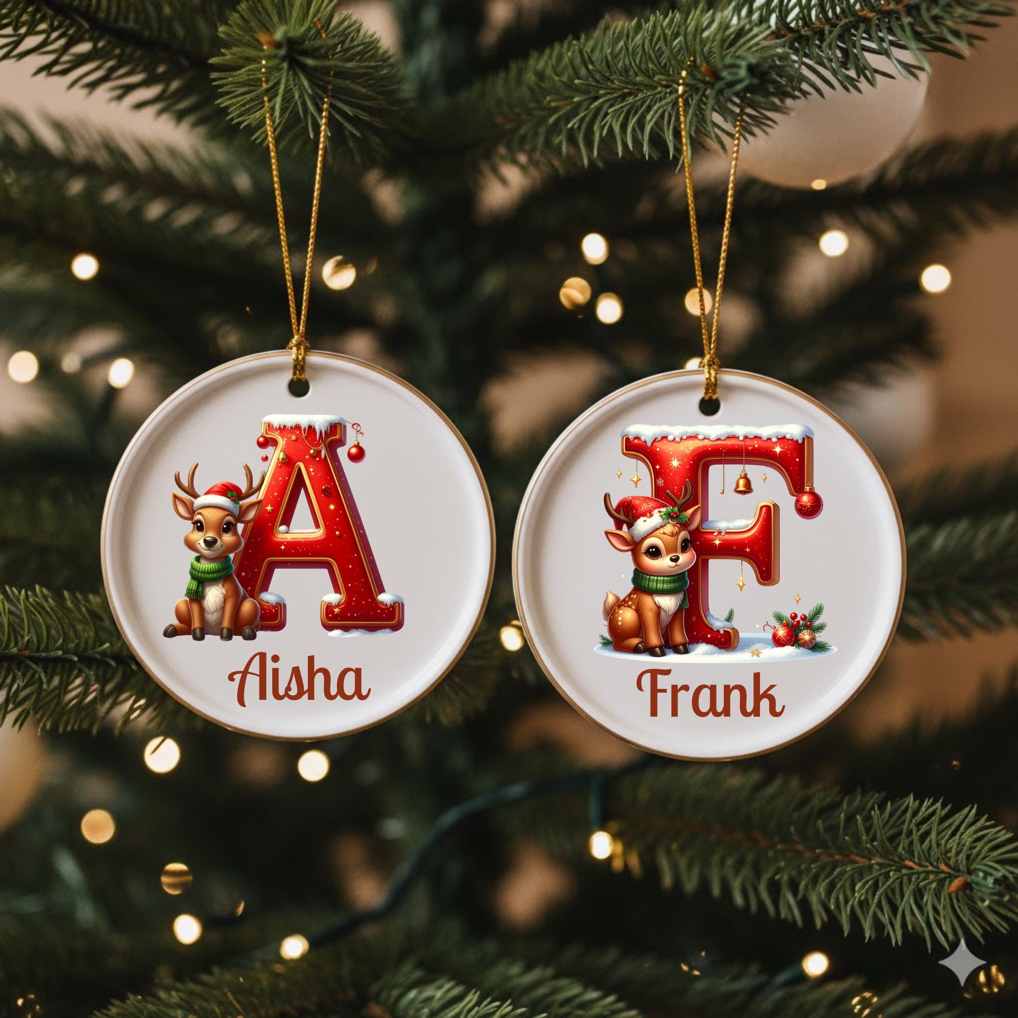 Christmas Reindeer Alphabet Letters, Holiday PNG Clipart (digital ...