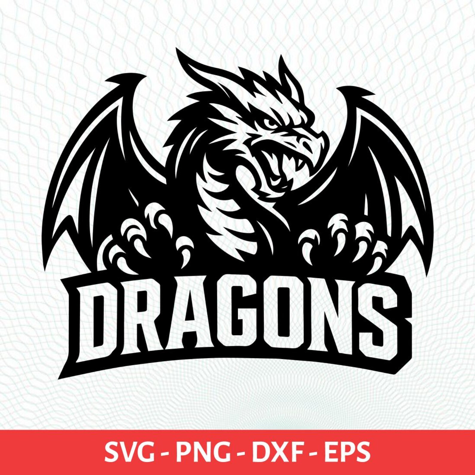 Dragons School Sport Team Logo SVG, Dragons PNG, PDF, Dxf File Baseball ...
