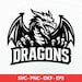 Dragons School Sport Team Logo SVG, Dragons PNG, PDF, Dxf File Baseball ...