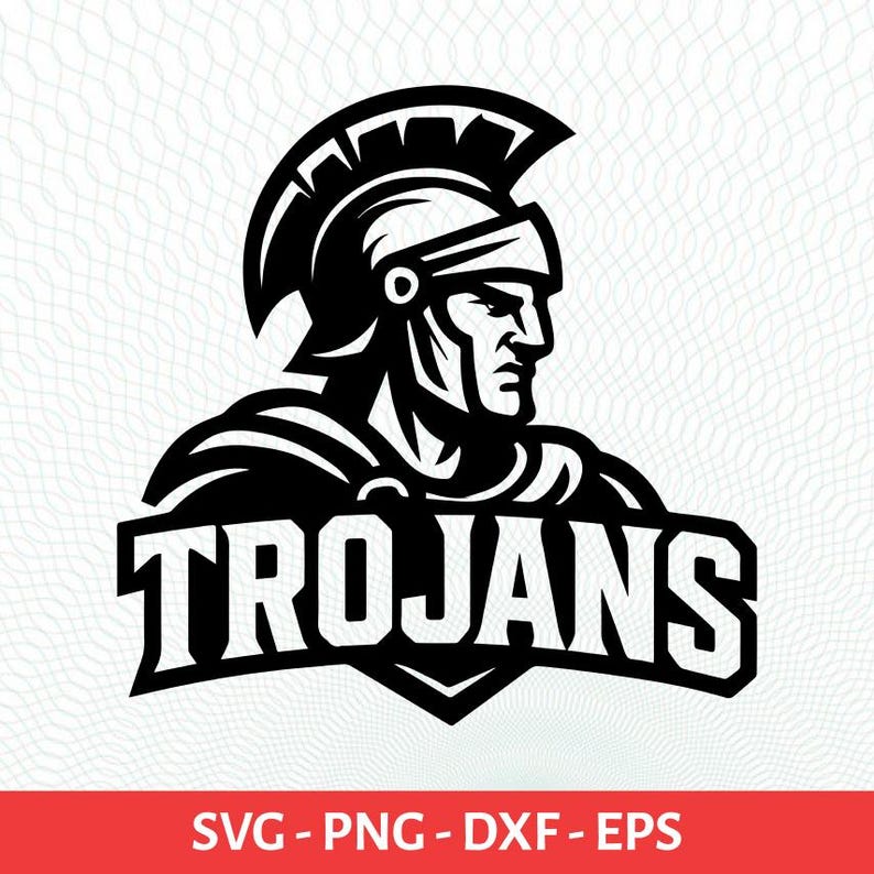 Trojans Sports Team Logo SVG, PNG, Dxf, Trojans Baseball, Basketball ...