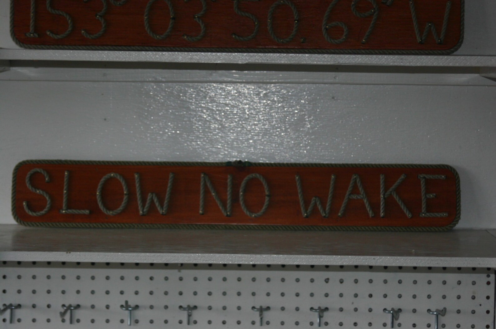 SLOW NO WAKE Wooden Sign With Rope Letters Nautical Decor - Etsy