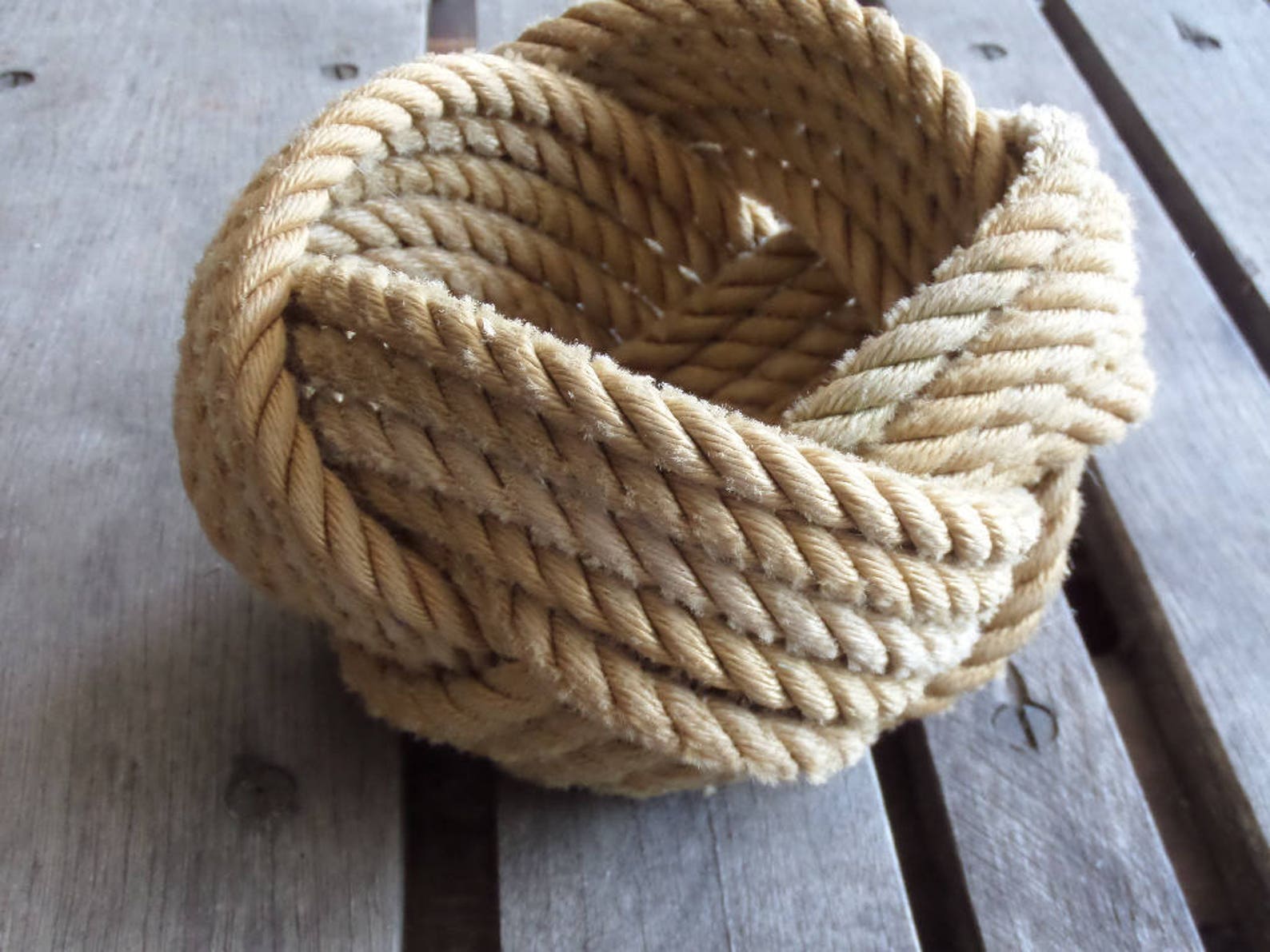 Rustic Decorrope Basket 5 X 3 Nautical Decor Rope | Etsy