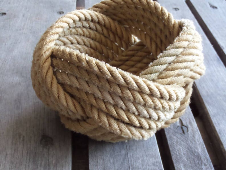 Rustic DecorRope Basket 5 x 3 Nautical Decor | Etsy