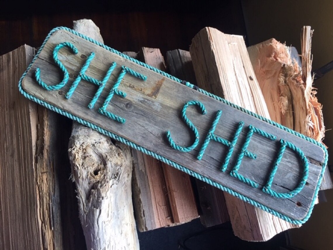 SHE SHED Sign Reclaimed Wood Eco-friendly Fun Signs for Mom - Etsy